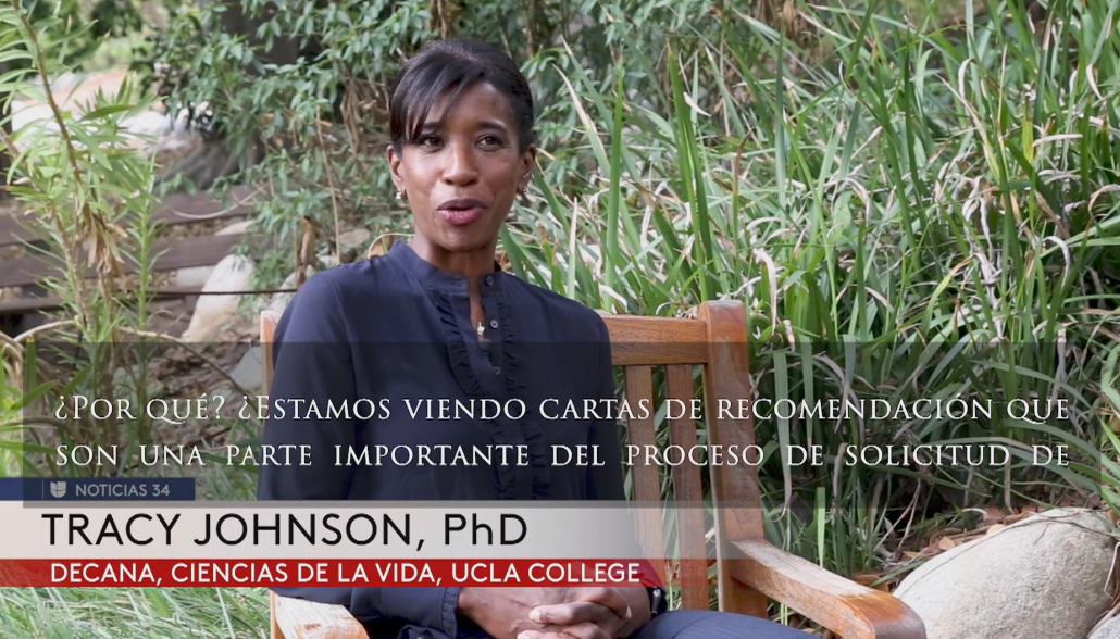 Dean Tracy Johnson interviewed on Univision show about women in science - Life Sciences
